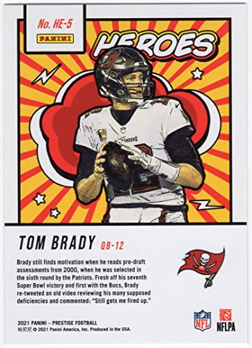 Tom Brady 2021 Panini Prestige Heroes insert Card Tampa Bay Buccaneers