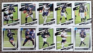 2021 panini donruss football chicago bears team set 10 cards w/drafted rookies includes justin fields rc