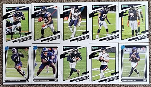 2021 Panini Donruss Football Chicago Bears Team Set 10 Cards W/Drafted Rookies Includes Justin Fields RC