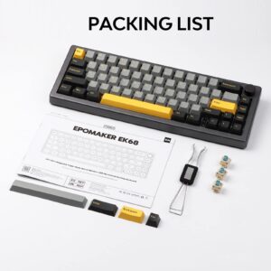 EPOMAKER AKKO 3068B Plus World Tour R2 65% Hot-Swap 2.4Ghz Wireless/Bluetooth/Wired Mechanical Keyboard with RGB Backlight, Dye-sub PBT Keycaps for Gamers/Mac/Win (AKKO CS Jelly Pink)