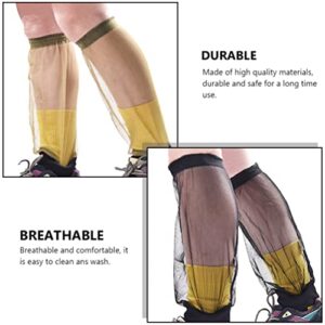 YARDWE Mosquito Net Socks Pants Cover: 2 Pairs Outdoor Foot Leg Mesh Stocking for Fishing Hiking Camping Farming Gardening 30x10cm