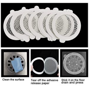 25 Pack Disposable Shower Drain Hair Catcher Floor Sink Strainer Filter Mesh Stickers Shower Drain Dog Hair Catcher Cover for Kitchen Bathroom