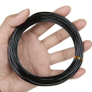 CertBuy 5 Roll Bonsai Wire 5 Size - 1.0MM, 1.5MM, 2.0MM, 2.5MM, 3.0MM Black Anodized Aluminum Bonsai Training Wire 32 Feet Length with Wire Cutter