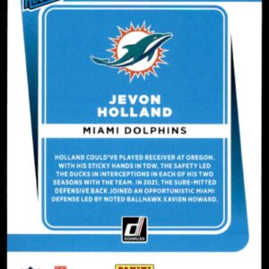 Football NFL 2021 Donruss #348 Jevon Holland Rated Rookies RC Dolphins