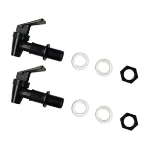 2 pcs replacement cooler faucet, reusable spigot spout water beverage lever pour dispenser valve water crock water tap, bpa free plastic water spigot (black)