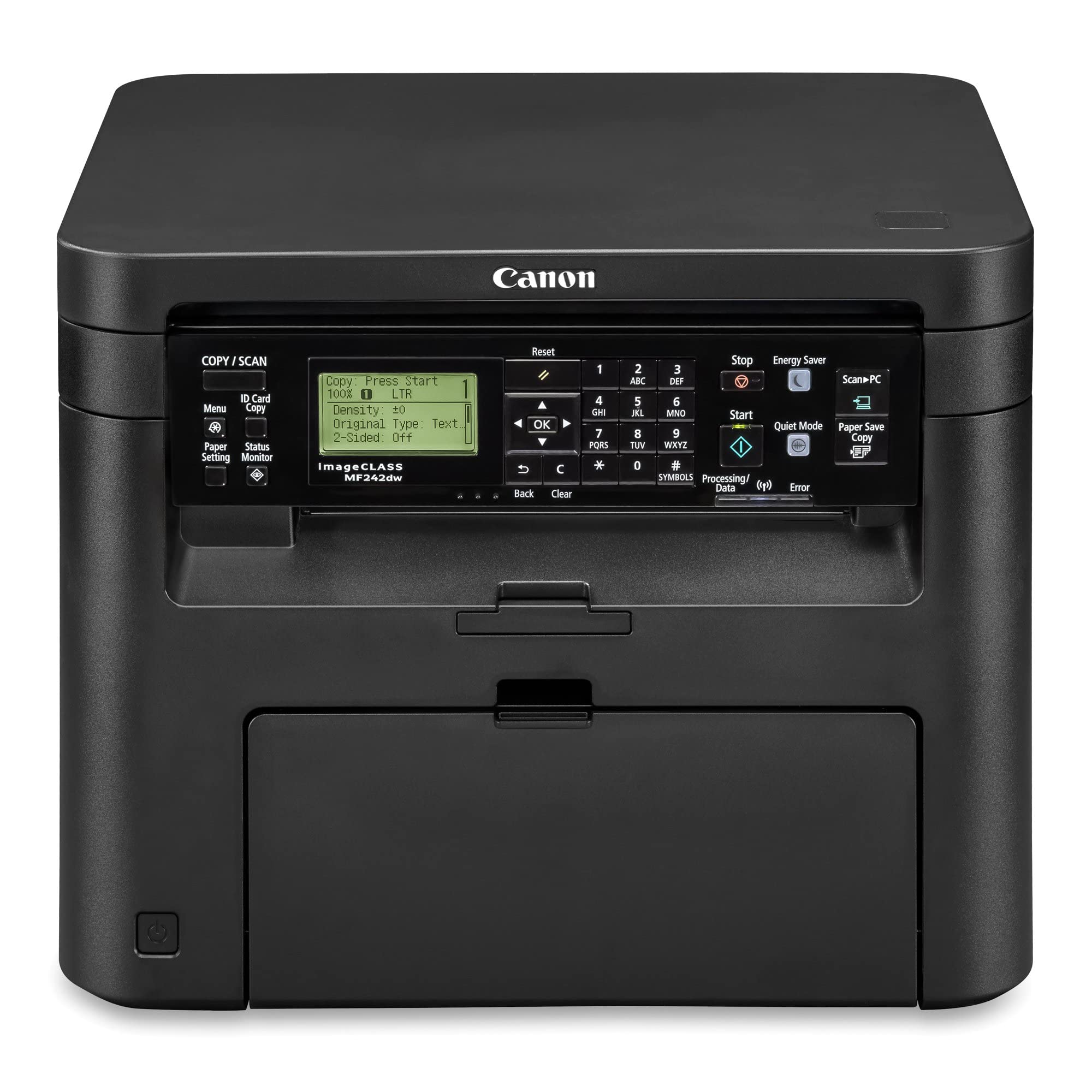 Canon imageCLASS MF242dw All-in-One Wireless Monochrome Laser Printer for Office, Black - Print Scan Copy - 28 ppm, 600x600 dpi, 512MB Memory, Auto 2-Sided Printing 5-Line LCD, BROAGE Printer Cable