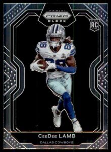 2020 ceedee lamb panini prizm black rookie rc #pb-11 dallas cowboys