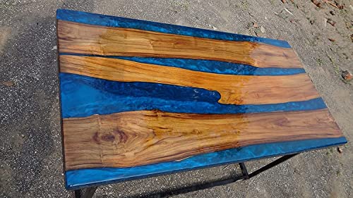 Epoxy Table, Live Edge Wooden Table, Epoxy Resin River Table, Natural Wood,Dining Table, Natural Epoxy Table, Resin Table