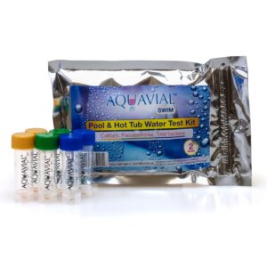 aquavial swim water test kit detects and identifies pseudomonas and coliforms | 2 pack | testing kit for swimming pool water hot tub spa pond | water tester outdoor