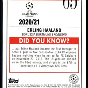 2020-21 Topps Merlin Collection Chrome UEFA Champions League #65 - Erling Haaland