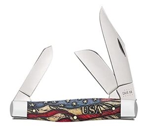 case xx 36032 vintage flag smooth bone handle 3 blade large stockman