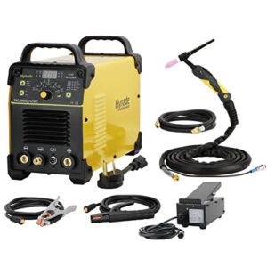 hynade tig welder tig200gpacdc 200 amp ac/dc tig welder/arc/spot welder with pulse ac/dc, digital inverter dual voltage 110/220v aluminum tig welding machine