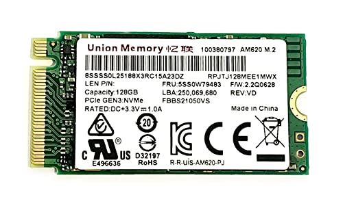 OEM Union Memory 128GB M.2 PCI-e NVME SSD Internal Solid State Drive 42mm 2242 Form Factor M Key