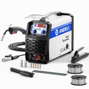 ANDELI Welding Machine 3 in 1,110V/220V Flux Core Welder,MIG Lift TIG MMA Gasless MIG Welder,Stick Arc Portable Welder Machine