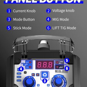 ANDELI Welding Machine 3 in 1,110V/220V Flux Core Welder,MIG Lift TIG MMA Gasless MIG Welder,Stick Arc Portable Welder Machine