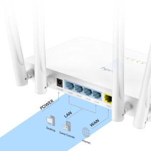 Cudy AC1200 Smart WiFi Router, WiFi Extender, Wireless Access Point, WISP, 5GHz Dual Band Wireless Internet Router, 10/100Mbps LAN, 5 dBi Antennas, VPN, Guest WiFi, AP Mode, WR1200