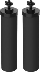 filterlogic nsf/ansi 372 certified water filter, replacement for berkey® bb9-2 black purification elements and berkey® gravity filter system, pack of 2