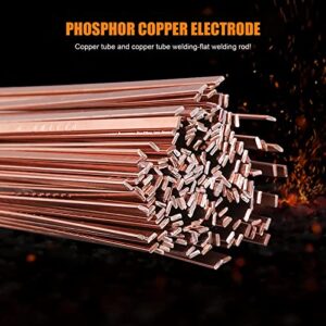 HIMNA PETTR Brass Welding Rod, Phosphorus Copper Electrode Welder Wire, Brass Welding Brazing Rods Have Good Fluidity and Can Flow into Joints with Small Gaps.