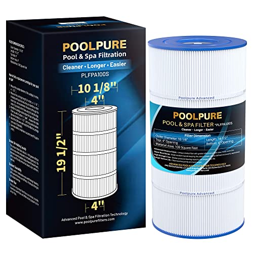 POOLPURE PA100S Pool Filter Replaces Hayward SwimClear C100S, CX100XRE, PA100S, Ultral-D3, 100 sq.ft Filter Cartridge