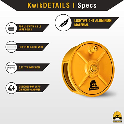 KwikSafety - Charlotte, NC - TIKO Aluminum Tie Wire Reel, Ironworker Lighweight Rebar Tie reel Tool with Belt Loop holder