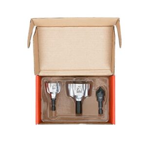 ARES 48003 – 3-Piece External/Internal Rotary Deburring & Chamfer Tool Set – External Debur Coverage of 3 – 36mm - Clean and Repair Internal Edges of Newly Cut Pipes