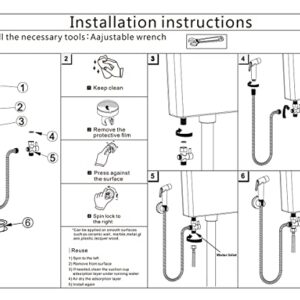 Handheld Bidet Sprayer for Toilet Kit (Black) - 4-Mode Shattaf Bidet Sprayer with Bidet Hose, Adjustable Water Pressure Cloth Diaper Sprayer,Toilet Bidet Attachment Sprayer for Personal Hygiene