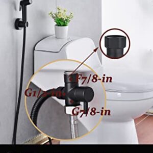 Handheld Bidet Sprayer for Toilet Kit (Black) - 4-Mode Shattaf Bidet Sprayer with Bidet Hose, Adjustable Water Pressure Cloth Diaper Sprayer,Toilet Bidet Attachment Sprayer for Personal Hygiene