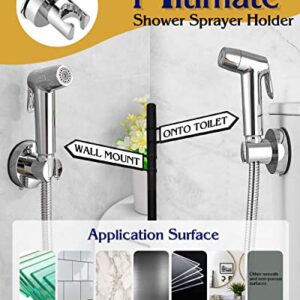 4 Mode Handheld Bidet Sprayer for Toilet Kit (Chrome) - Toilet Bidet Handheld Sprayer,Handheld Bidet for Personal Hygiene,Stainless Steel Bidet Hose,Brass T-Valve,Baby Cloth Diaper Sprayer