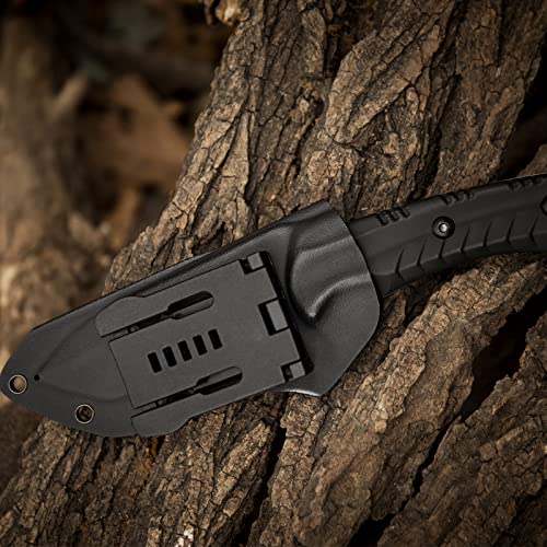 Dispatch Gray-plated Titanium Fixed Blade Knife With K-Sheath For Outdoor Camping Hunting Survival Pocket EDC Tool