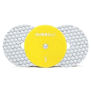 4 inch dry 3 step diamond polishing pads kit 3-pcs step1 for granite quartz marble concrete terrazzo