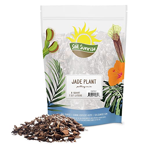 Jade Plant Potting Soil Mix (8 Quarts), Hand Blended Additive for Jade Succulents