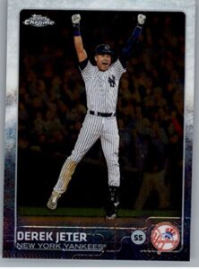 baseball mlb 2015 topps chrome #1 derek jeter nm near mint yankees