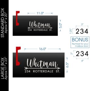 Personalized Mailbox Numbers - Street Address Vinyl Decal - Custom Decorative Numbering Street Name House Number Gift E-004j2 - Back40Life