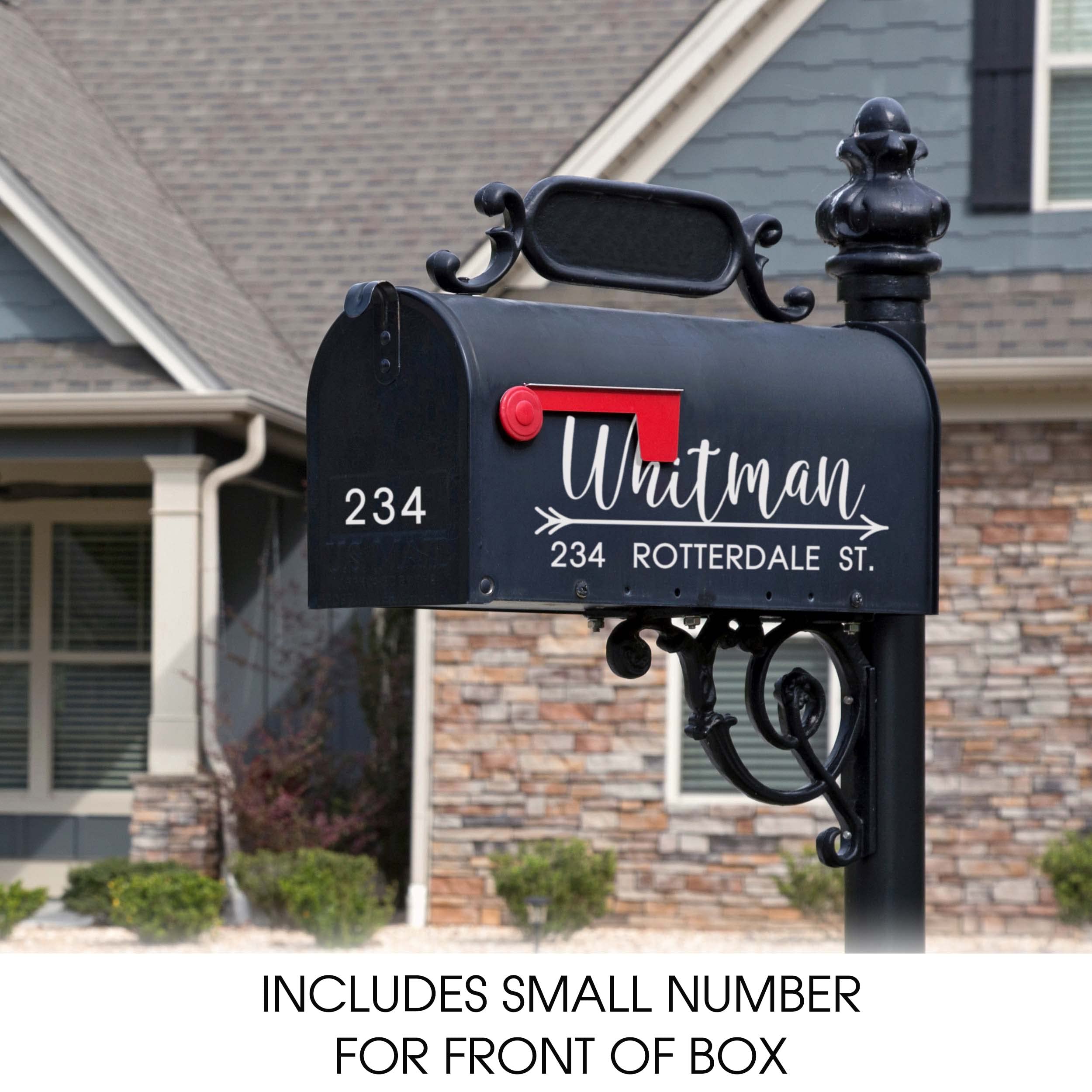 Personalized Mailbox Numbers - Street Address Vinyl Decal - Custom Decorative Numbering Street Name House Number Gift E-004j2 - Back40Life