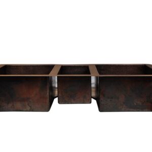 Copper Triple Bowl Kitchen Sink