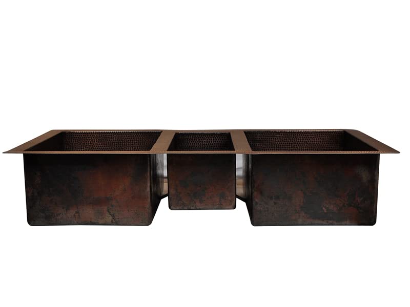 Copper Triple Bowl Kitchen Sink