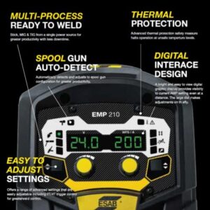 ESAB EMP 210 Multi Process Welder MIG/STICK/TIG, 200A, 120/230V DC