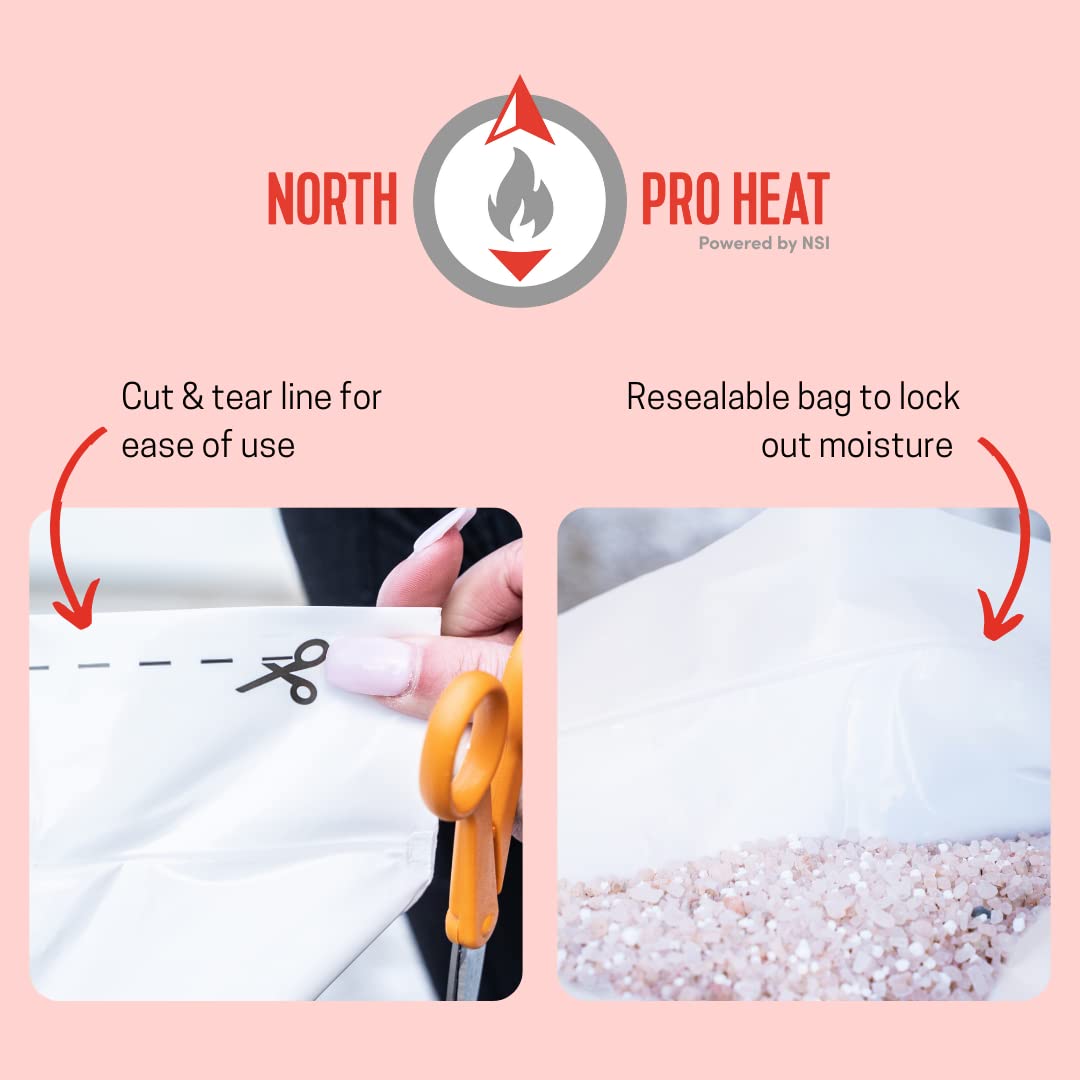 Northern Salt North Pro Heat Negative 30 Degrees, 25 lb Resealable Bag, Fast Acting Deicer Ice Melt for Driveways, Sidewalks, Parking Lots