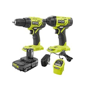 TTI Ryobi 18-Volt Cordless 1/2 in. Drill/Driver and Impact Driver Combo Kit PCK05KN, (No Retail Packaging)