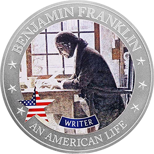 2021 DE An American Life PowerCoin Writer Benjamin Franklin Graded Ms70 1/2 Oz Silver Coin 2$ Cook Islands 2021 Proof