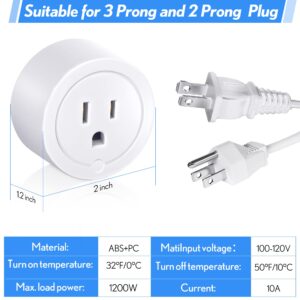 Feekoon Cold Weather Thermostatically Controlled Outlet On at 32-Degrees to 50-Degrees for Pond De-icers, Farm, RV (2)