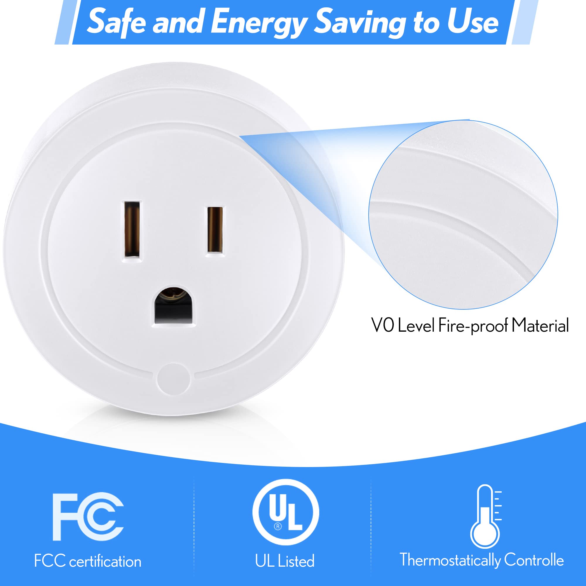 Feekoon Cold Weather Thermostatically Controlled Outlet On at 32-Degrees to 50-Degrees for Pond De-icers, Farm, RV (2)