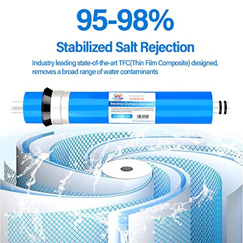 Cxztcl RO Membrane Replacement 100GPD Water Filter Cartrige Reverse Osmosis Membrane Replacement for Household Under Sink Water Purifier