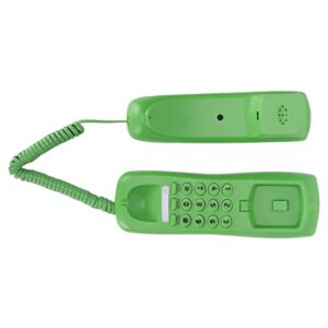 Wall Corded Telephone, Desktop Corded Phone, Landline Phone， Hotel Telephone, with Mute Pause and Redial Function, Plug and Play, for Office, Home and Hotel(Green)