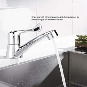 Water Tap One Tube Bathroom Faucet, Bathroom Sink Faucet Centerset with Drain Assembly, ABS Plastic Single Cold Faucet Water Tap Bathroom Basin Kitchen Sink Accessories(Fish Tail G1/2)