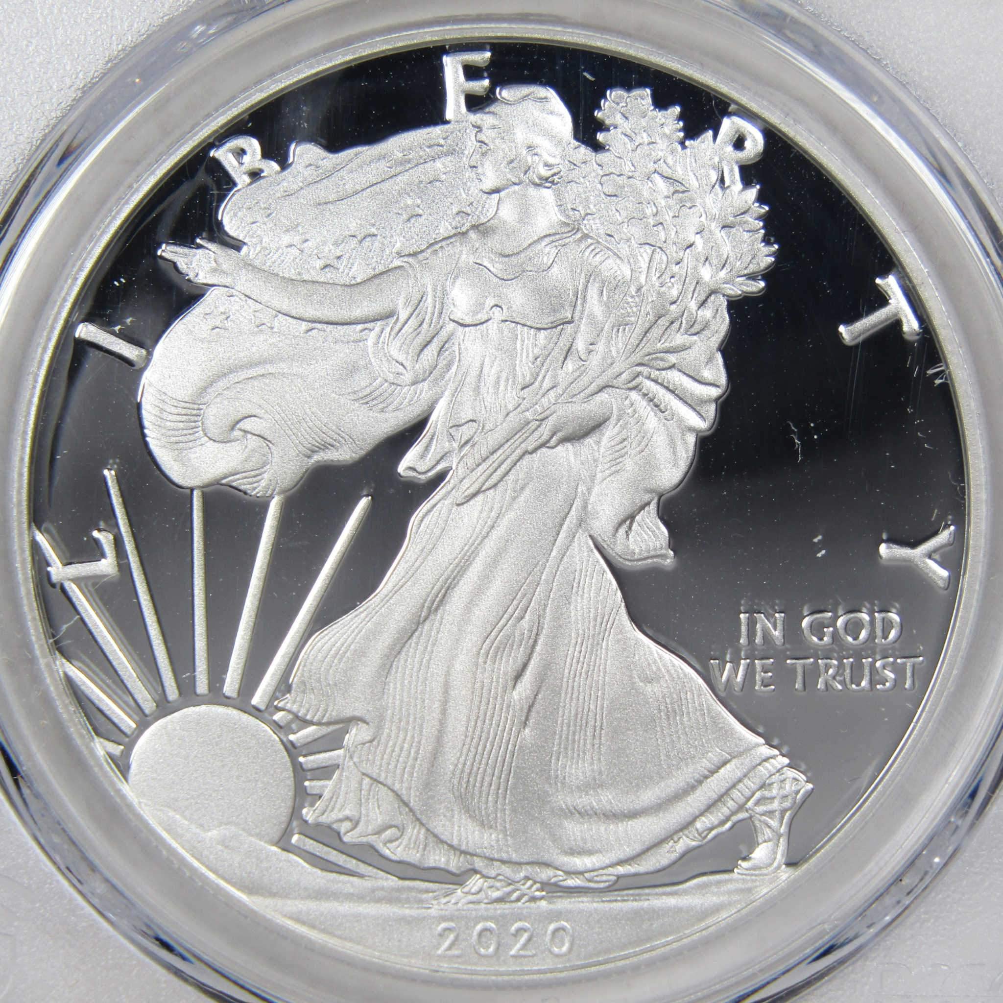 2020 S American Silver Eagle PR 70 DCAM PCGS First Day SKU:IPC5125