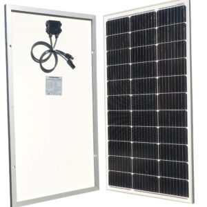 WindyNation 100 Watt Monocrystalline Solar Panel Off-Grid Kit with P30L LCD PWM Charge Controller + Solar Cable + Mounting Brackets for RV, Boat, Off-Grid