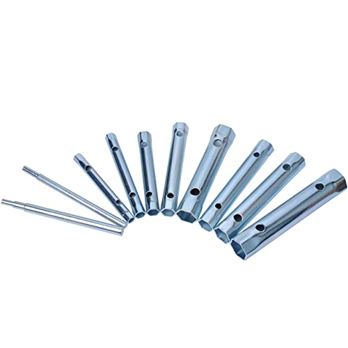 Dpwrrot 10Pcs Dual-Ended Wrench Socket Plumber Back Nut Tap Spark Plug Spanner Set Extended Spark Plug Wrench 6-22mm