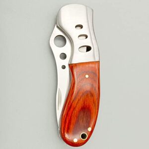 GAJING Well-polished Wood Slipjoint Tough Folding Knife Suitable as a gift for brother dad and friends