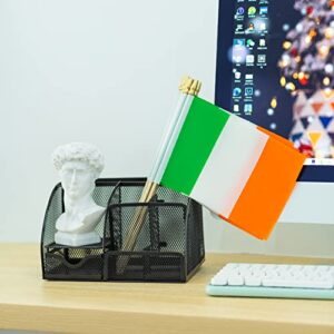 TSMD Ireland Stick Flag Irish Small Mini Hand Held Flags,5x8 Inch,12 Pack